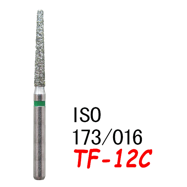 Straight Taper Flat End TF-12C, Coarse Grit, 173/017 - SOUQ DENTAL